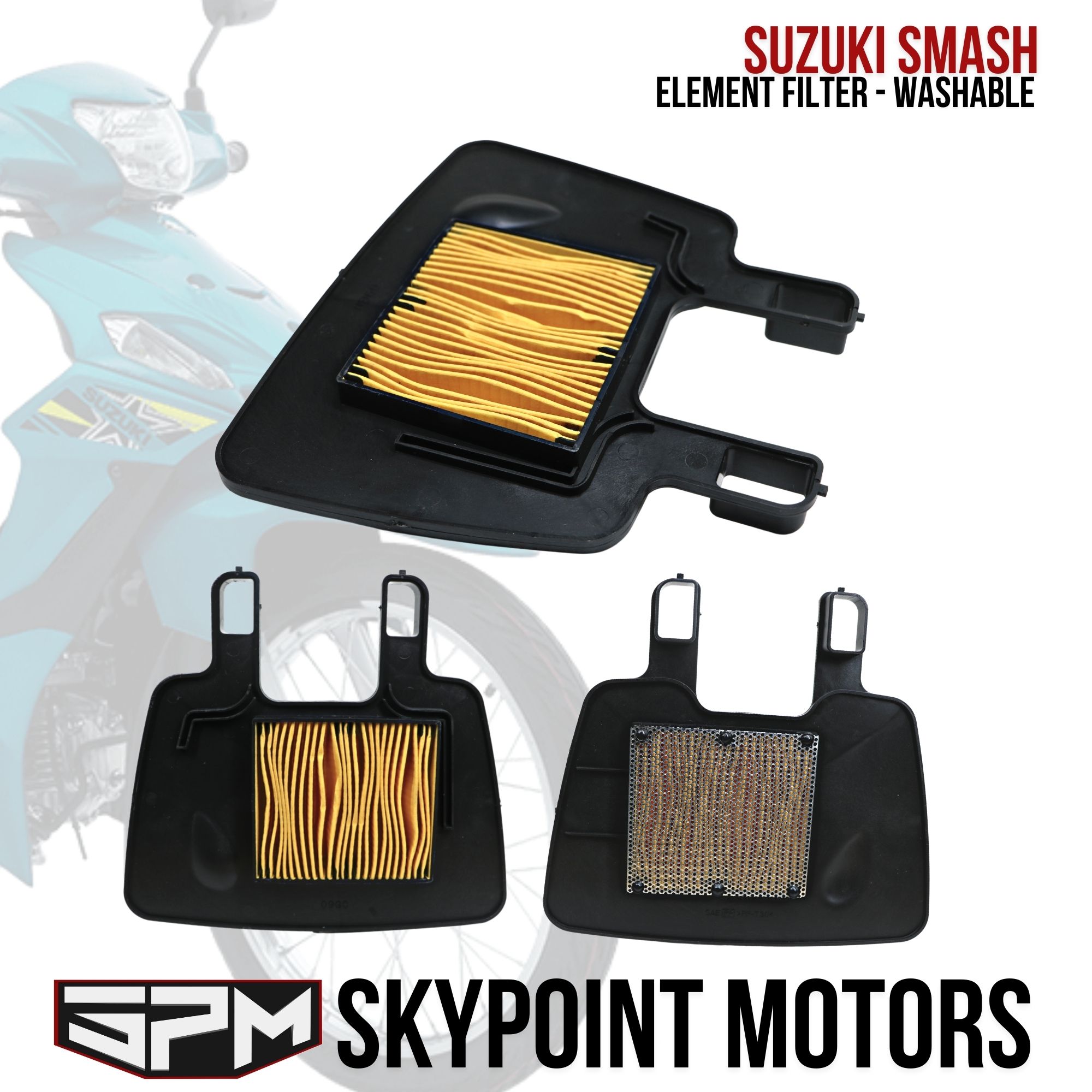 SUZUKI SMASH 115 DISPOSABLE ELEMENT FILTER E1-6 (9710-036) | Lazada PH