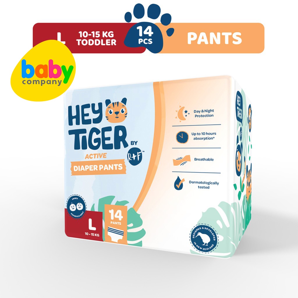 Hey Tiger Active Diapers Pants Large, Convenience Pack, 14 pads | Lazada PH