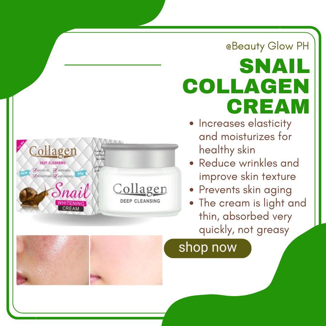 Snail Collagen Face Cream Deep Cleansing Anti Acne Whitening Gel Skin ...