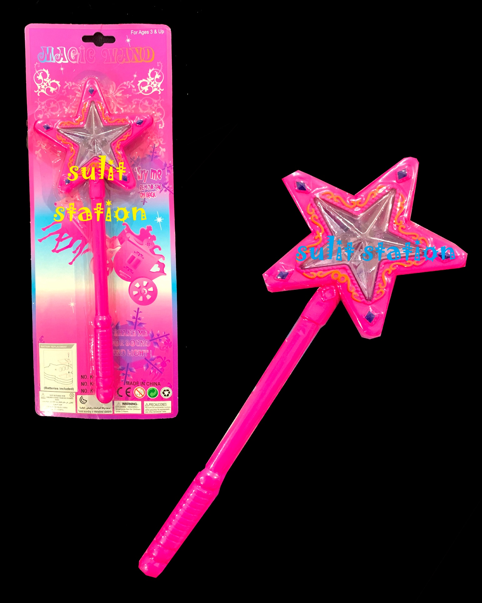 LIGHTS MUSICAL PRINCESS FAIRY MAGIC TOY WAND PRETEND PLAY COSTUME TOYS ...