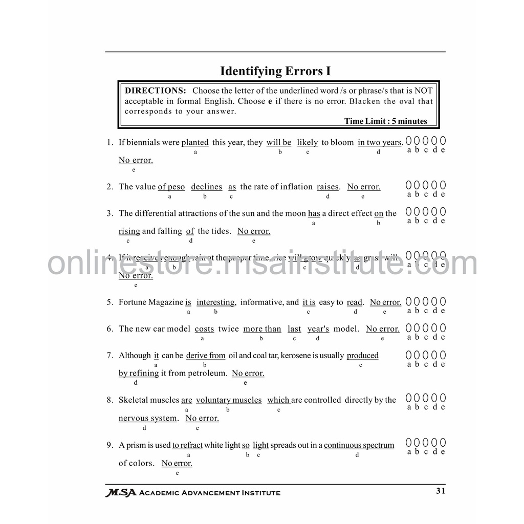 MSA Reviewer for UPCAT ACET DCAT USTET 2023 | Lazada PH