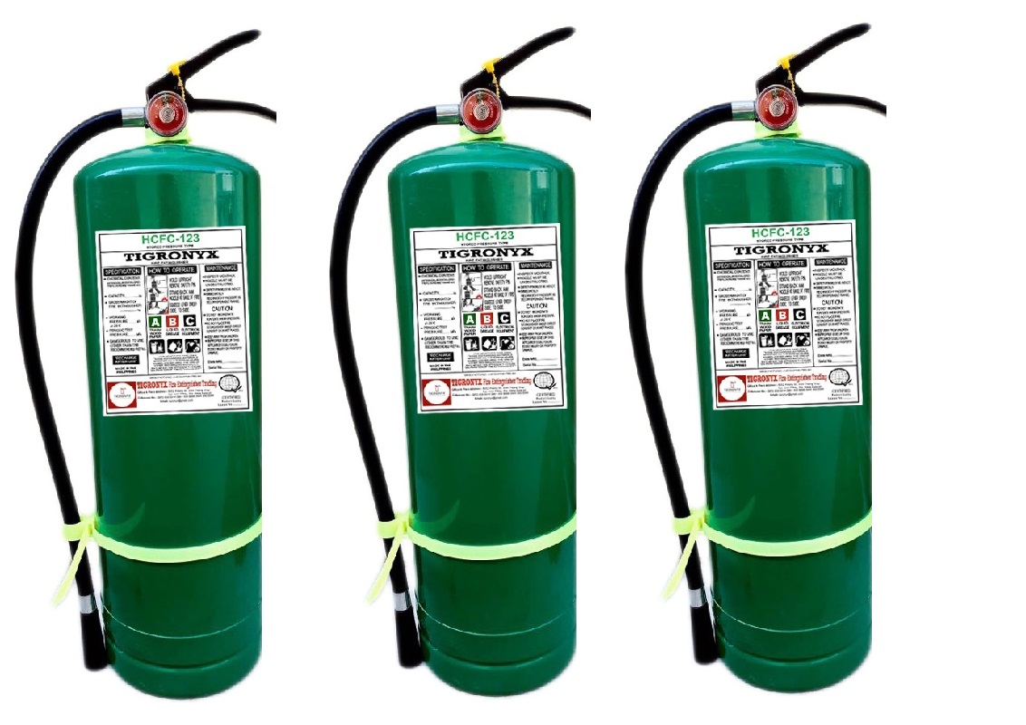 Fire Extinguisher 10 Lbs HCFC 123 3pcs Bundle Green 5 Years Fire Extinguisher 10 Lbs HCFC 123 3pcs Bundle Green 5 Years