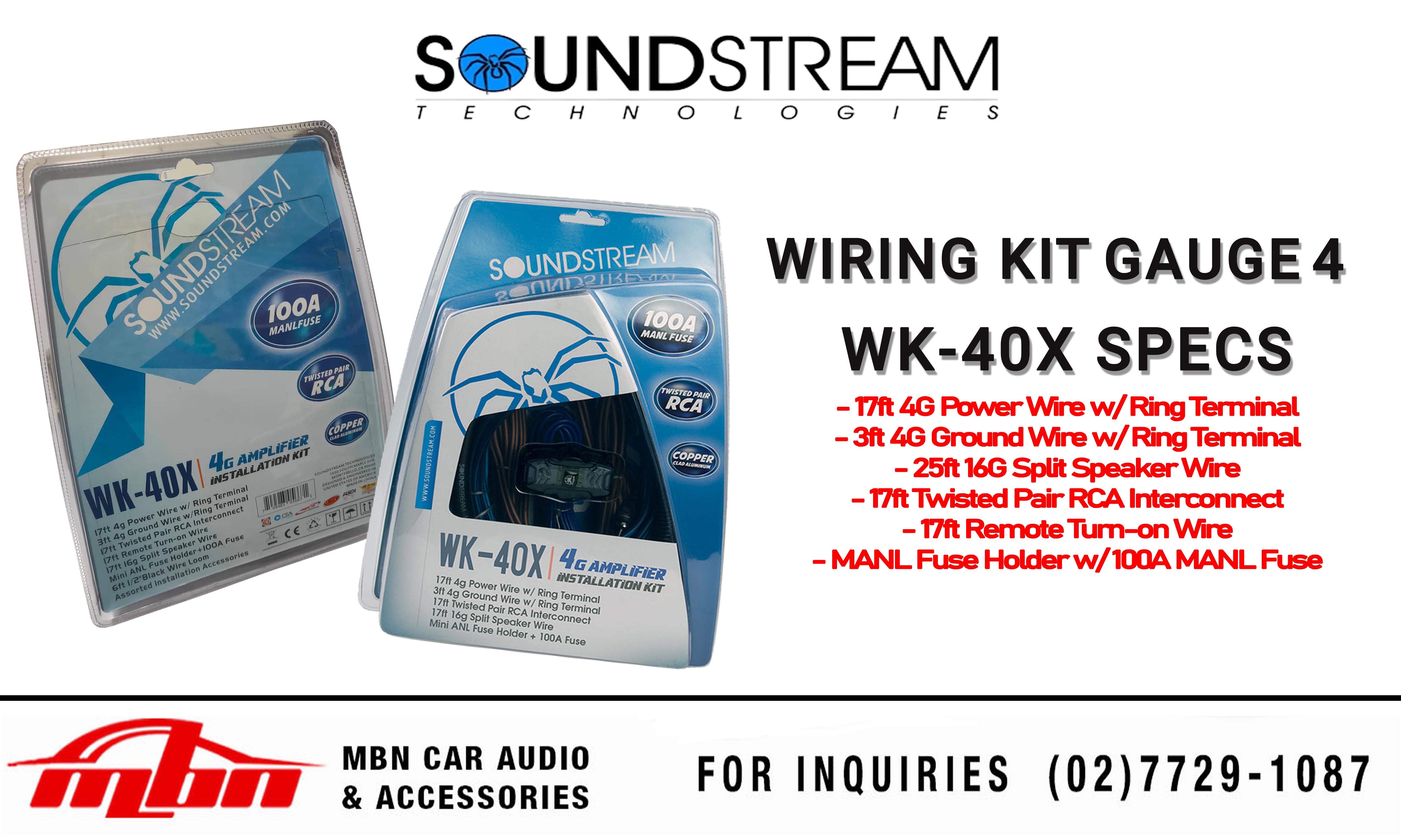 GAUGE 4 / GAUGE 8 Soundstream Installation Wiring Kit Amplifier 1set | Lazada PH