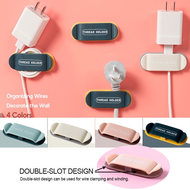 4pcs Plug Holder Socket Hook Power Strip Organizer Wall Adhesive ...