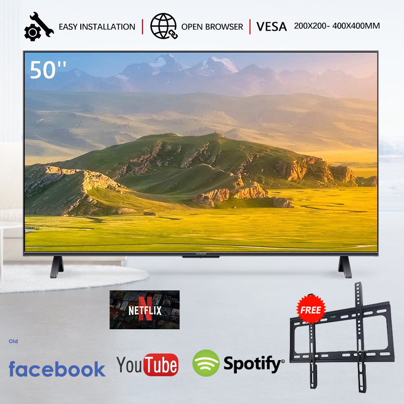 50 Inch Smart TV Android Flat Screen TV Ultra High Definition Ultra Thin TV Smart TV Can Be ...