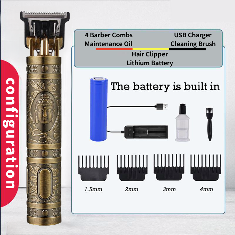 Electric Hair Clipper Professional USB Cordless Clipper Professional ...