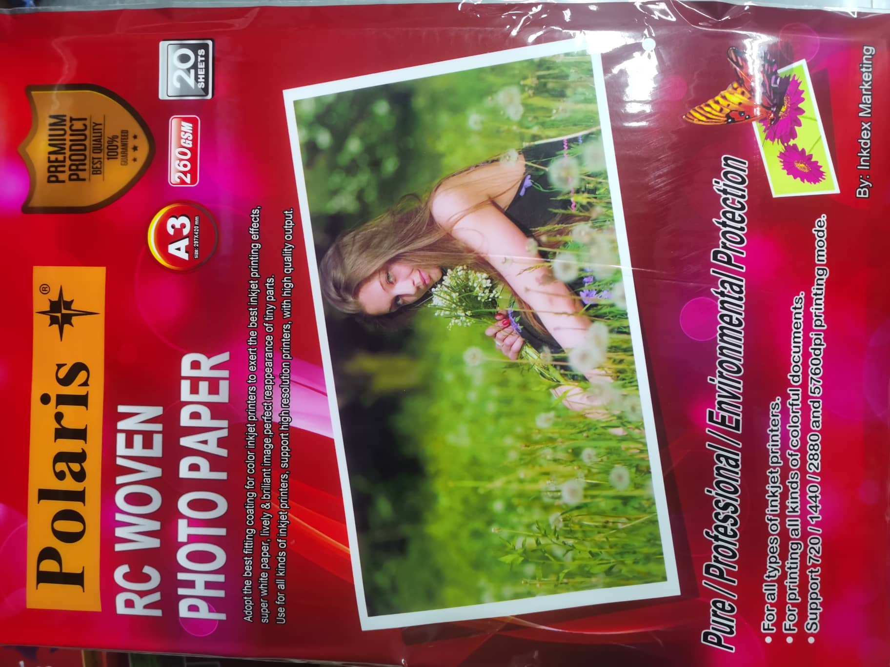 Polaris RC Woven Photo Paper A4/5r/4r/3r 260gsm, 20sheets/pack | Lazada PH