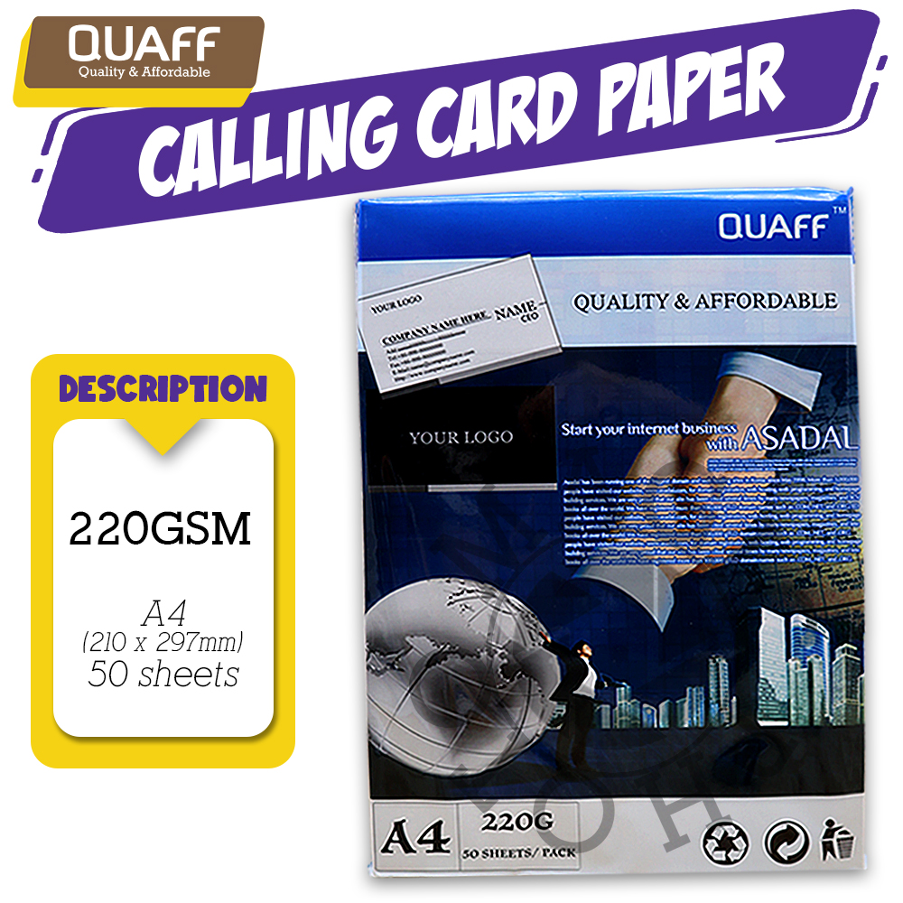 Magic photo QUAFF Double-sided Matte Calling Card Paper / Cardstock ...