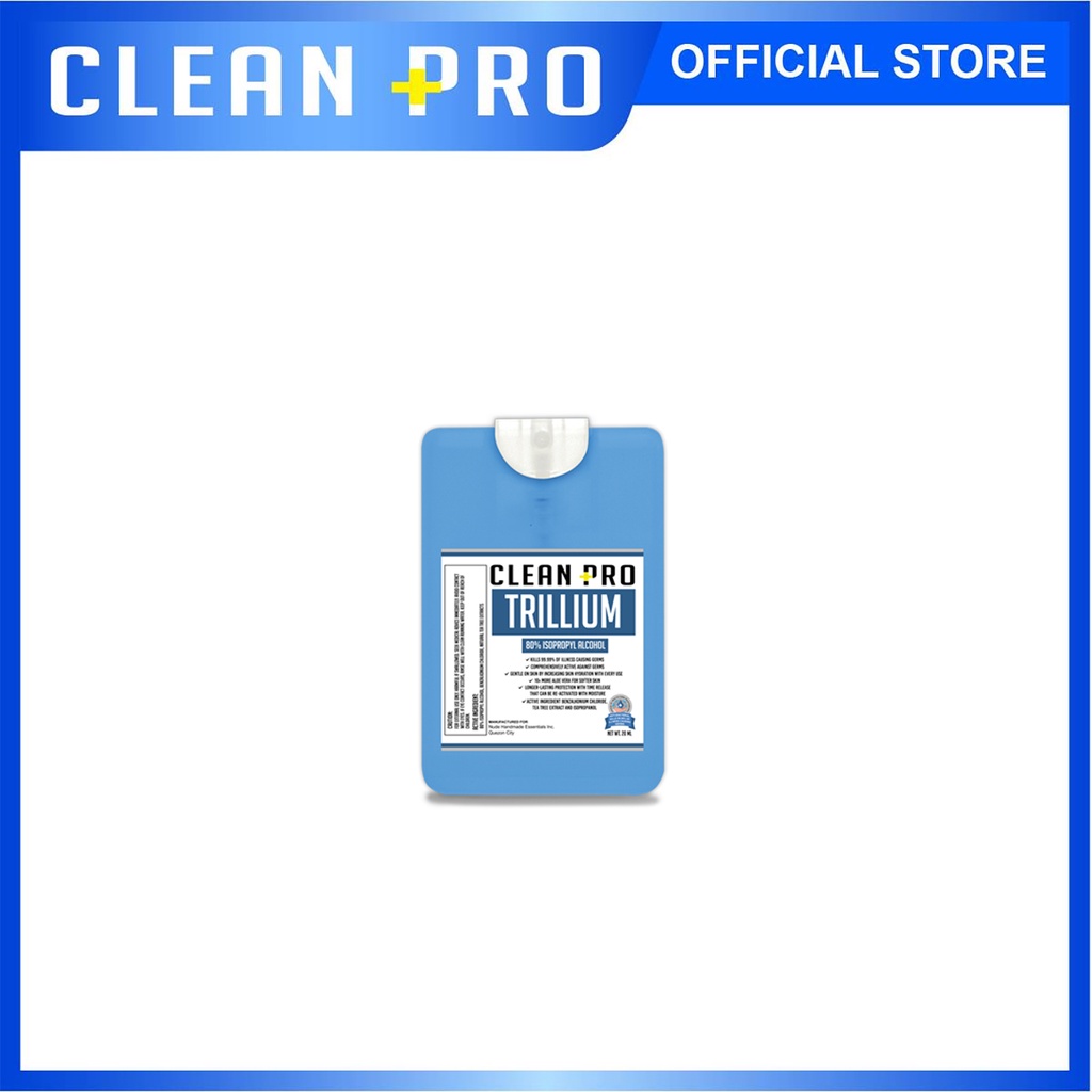 Clean Pro Trillium 80% Isopropyl Alcohol 20Ml | Lazada PH