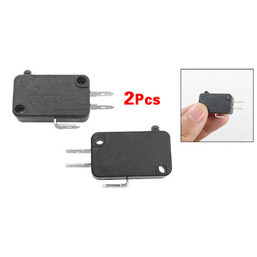2 Pcs Electric 1NO 1NC Contacts Push Button micro-type Switch Black ...