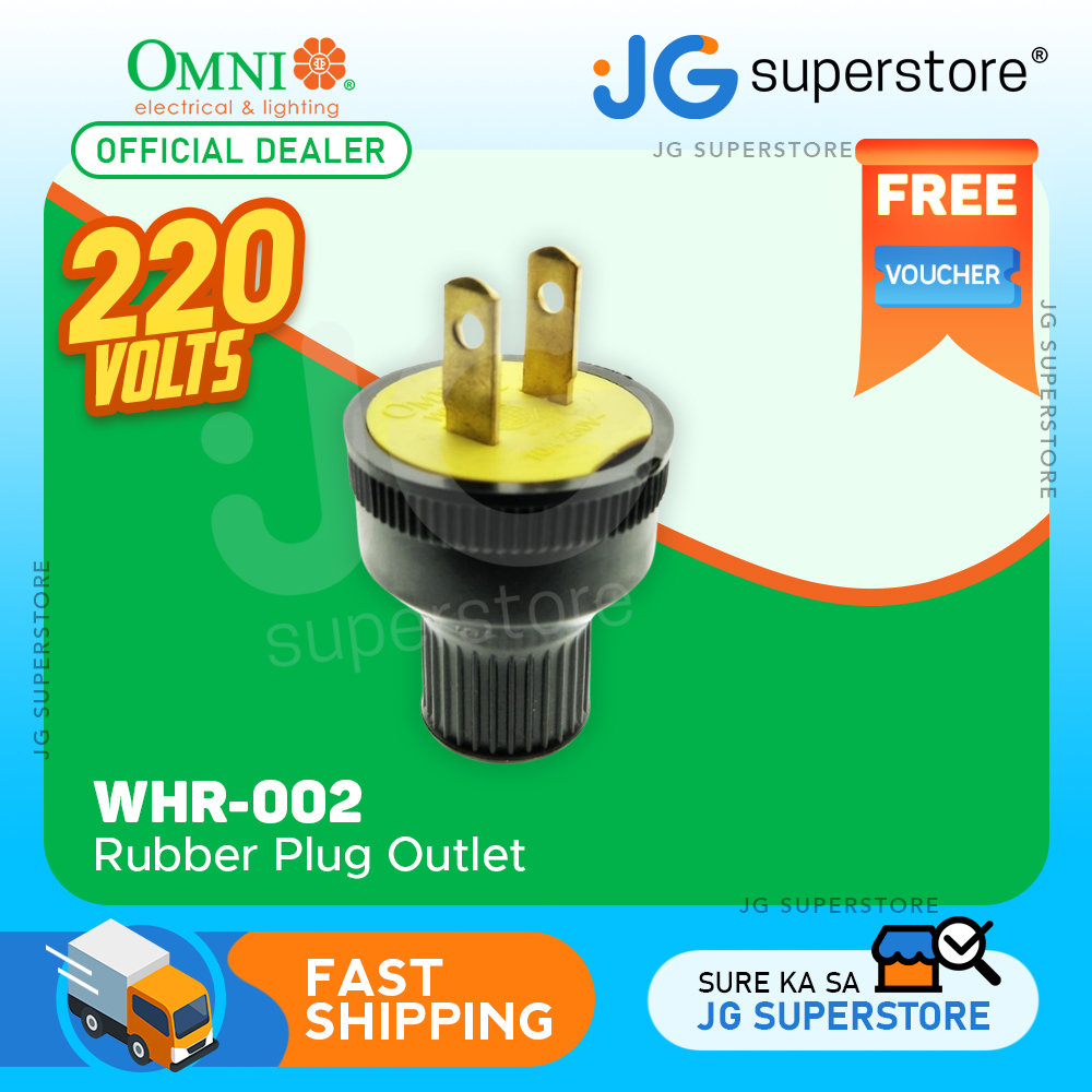 OMNI 10A 220V Heavy Duty Rubber Plug Outlet for Home Sockets (1-Piece ...