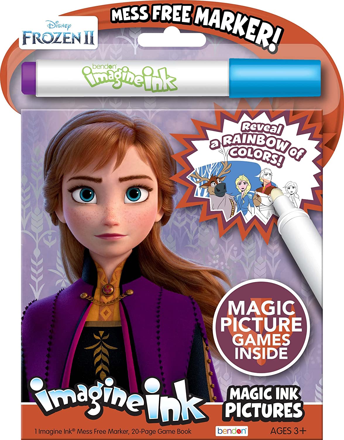 Bendon Disney - FROZEN II - Imagine Ink Magic Ink Pictures & Marker - w ...