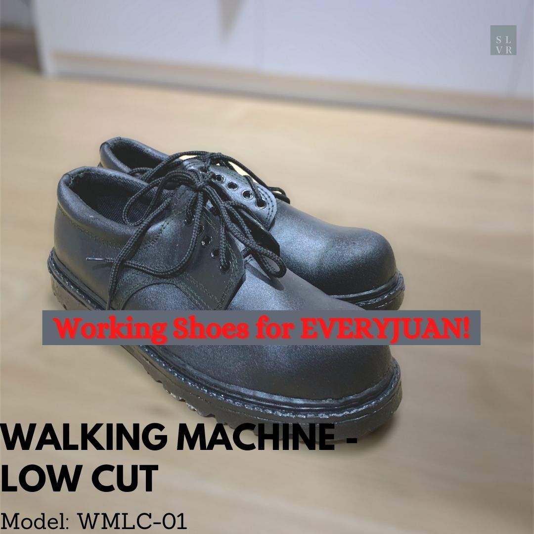 Walking Machine Carabao Leather Construction Safety Shoes Low Cut with ...