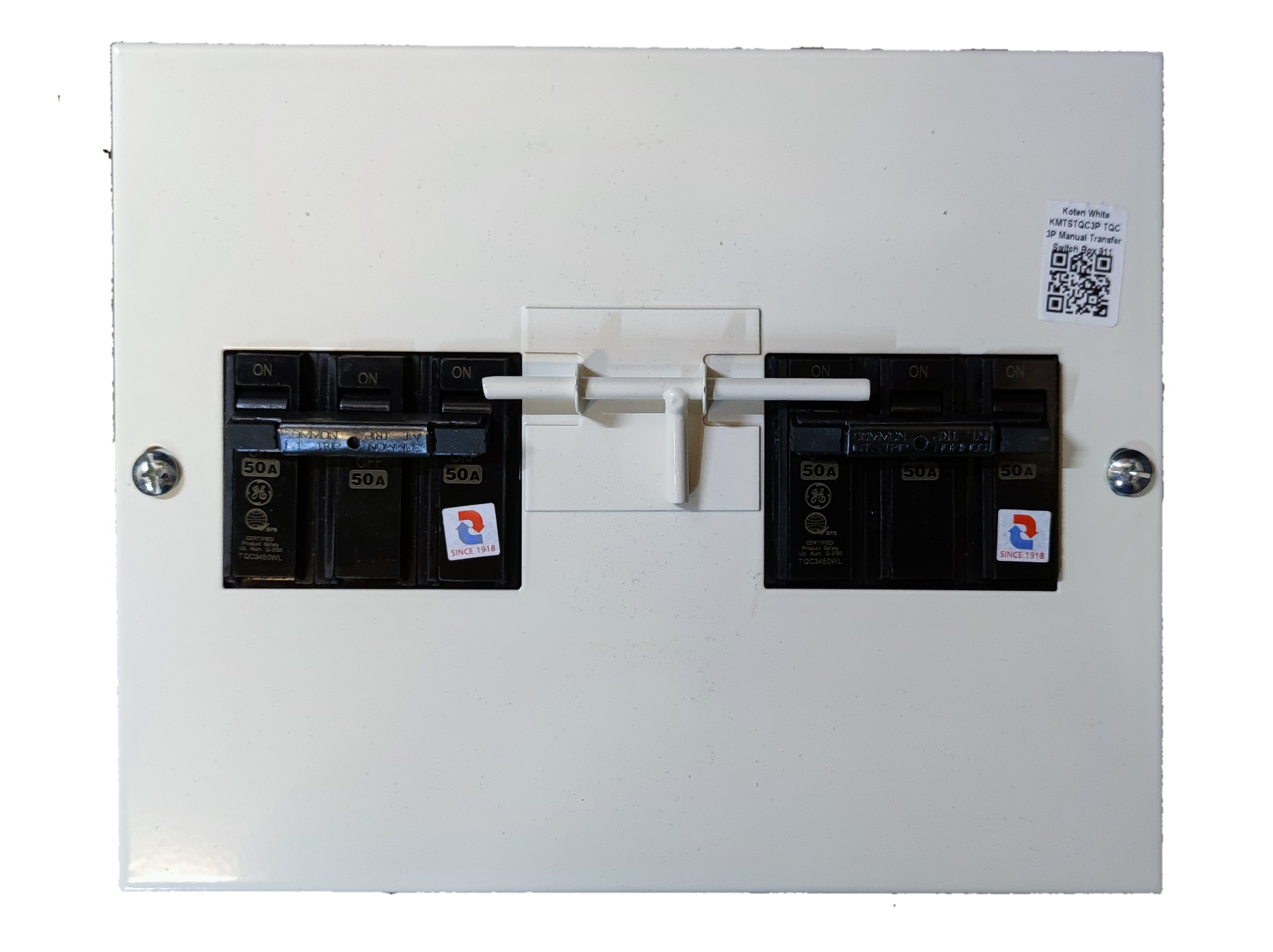 MTS 50A 3 Pole Single Phase Double Pole Double Throw GE Breaker TQC MTS 50A 3 Pole Single Phase Double Pole Double Throw GE Breaker TQC