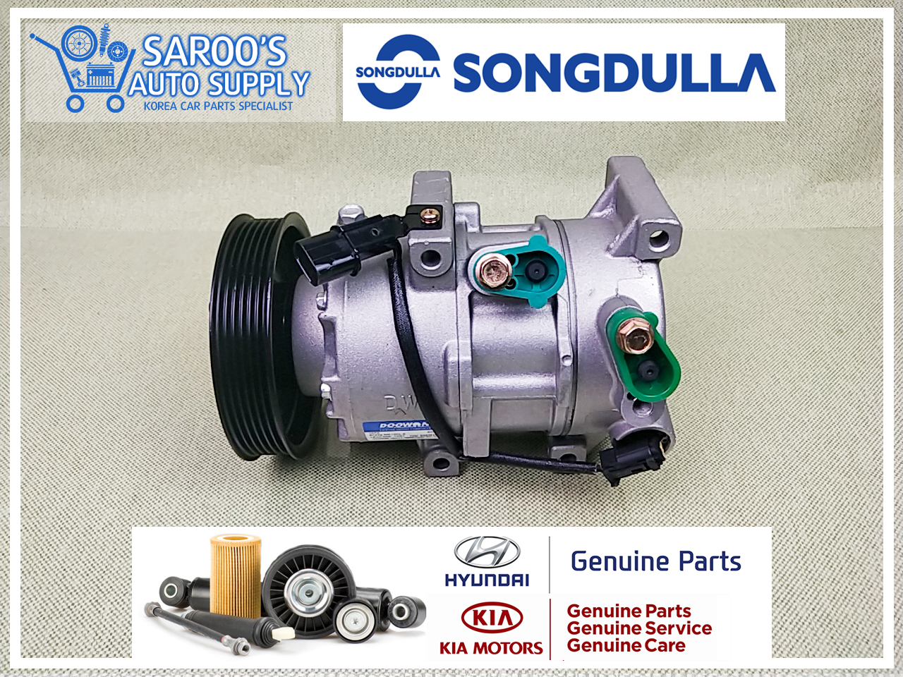 Aircon Compressor For Hyundai Accent , 2011-2013,GAS, SDL Brand , Made ...