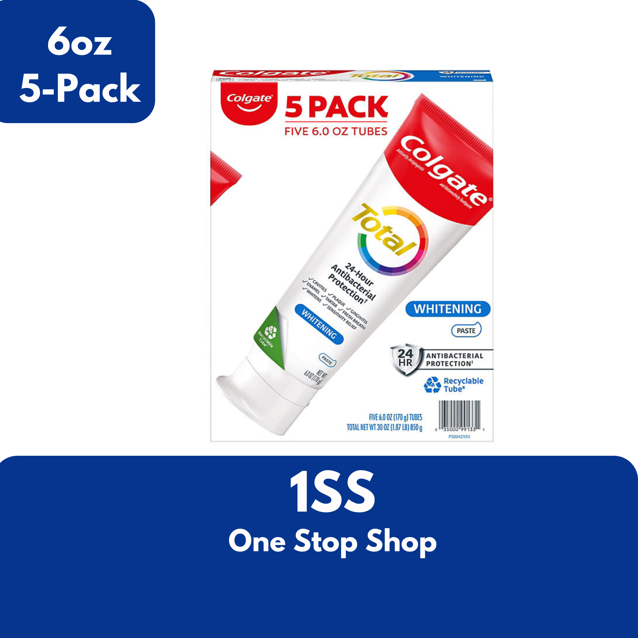 Colgate Total Whitening Toothpaste, 6oz x 5-Pack | Lazada PH