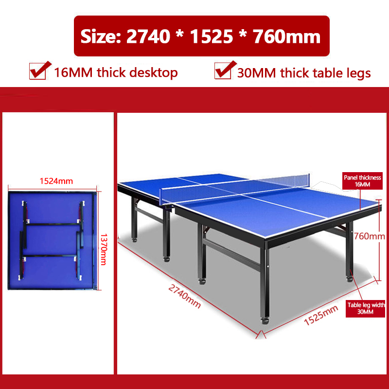 Professional Training Standard table tennis table foldable and movable ...