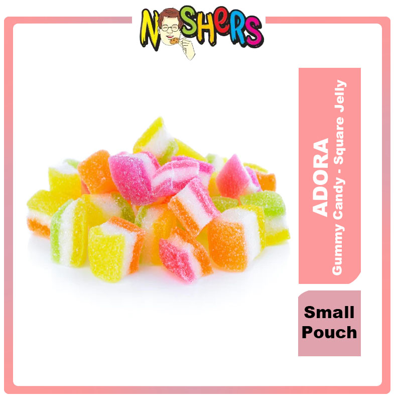Noshers Gummy Sweet Candies Snacks Gummi Colorful Square Jelly Candy in ...