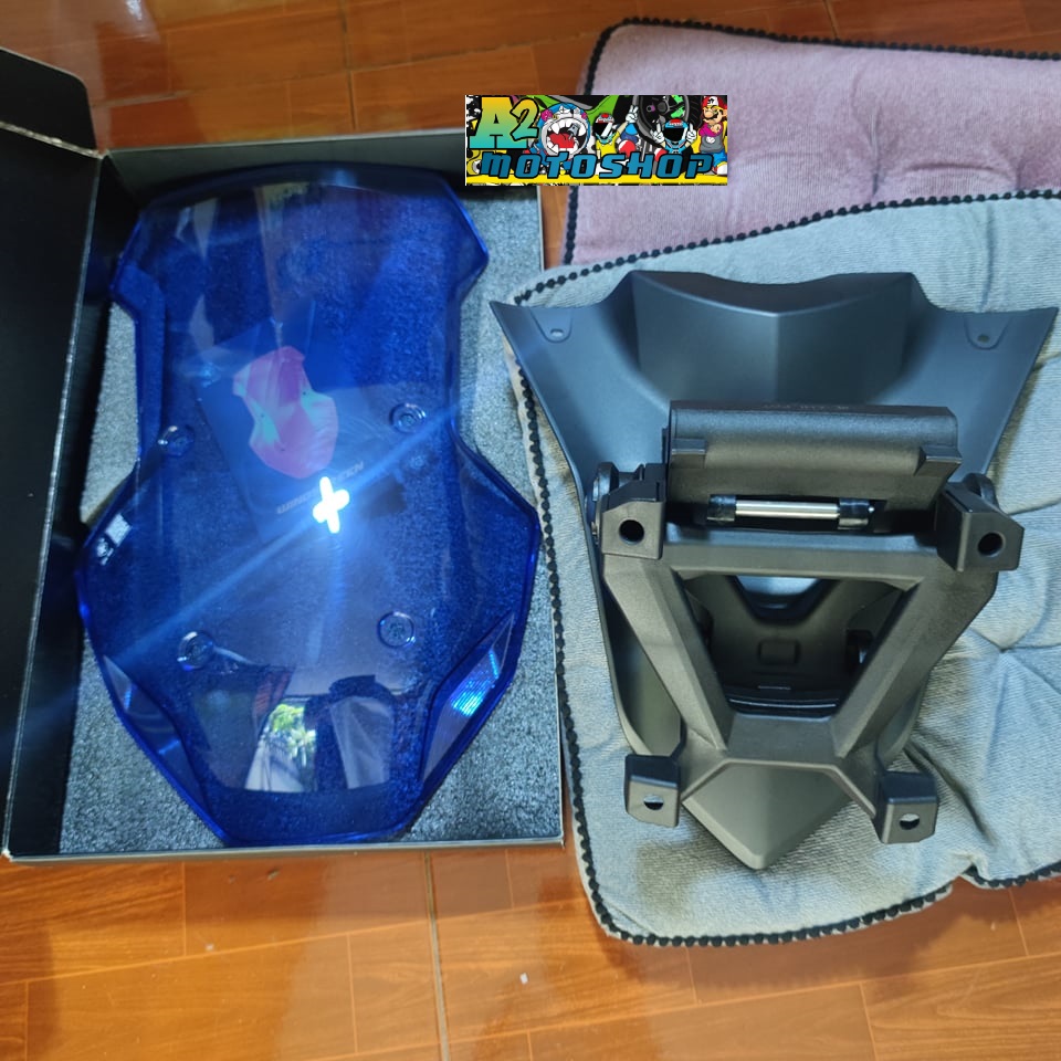 Aerox V2 / Click V2 Windshield Visor w Bracket Adjustable Zhi.Pat ...