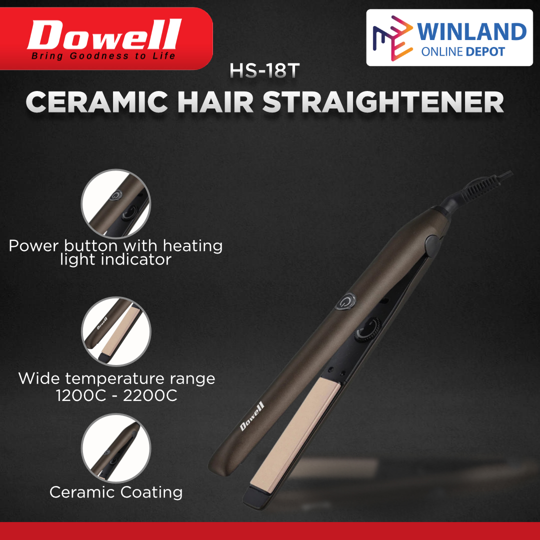 DOWELL by Winland Professional Ceramic Hair Straightener Flat Iron ...