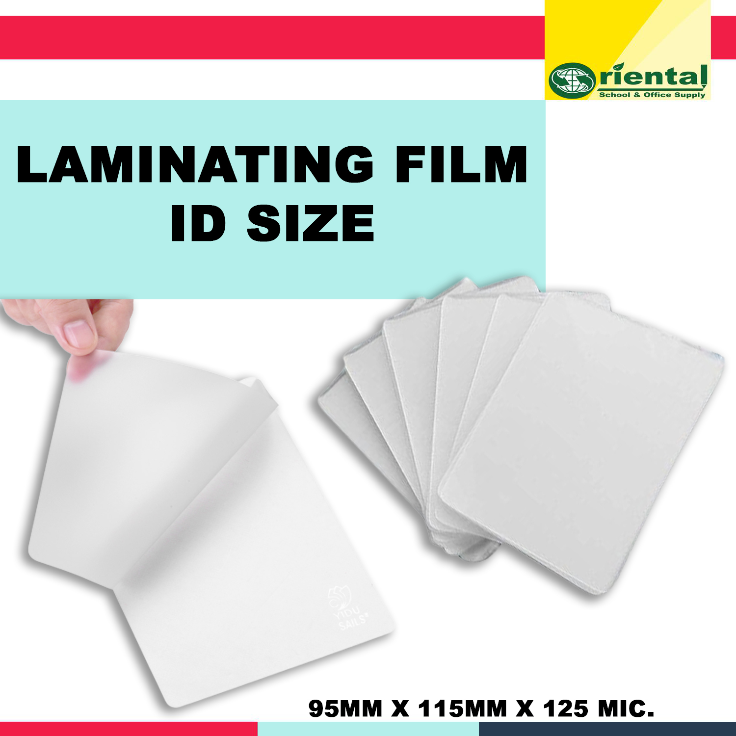Premium Laminating Film 95mm x 115mm x 125 microns - Big ID Size - For ...