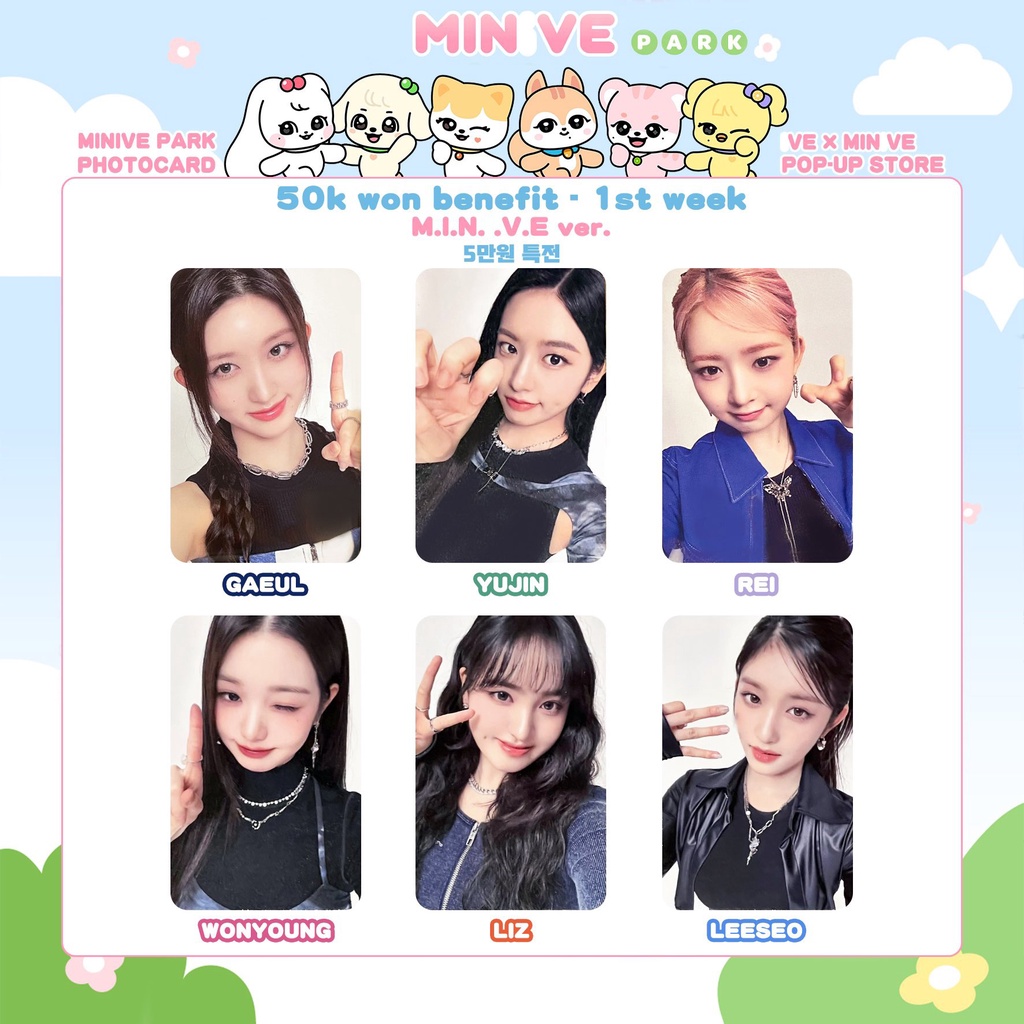 Jason 6PCS/set IVE Minive Park doll card Yujin Gaeul Wonyoung LIZ Rei ...