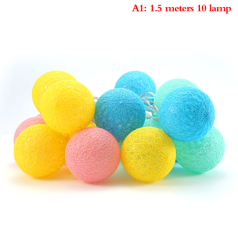 MAITU01 Christmas Decoration Lights Led Cotton Ball String Lights Room ...