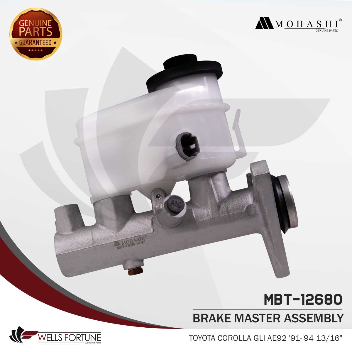 TOYOTA COROLLA GLI AE92 1991 - 1994 13/16" BRAKE MASTER ASSEMBLY MOHASHI 47201-12680 / 47201 ...