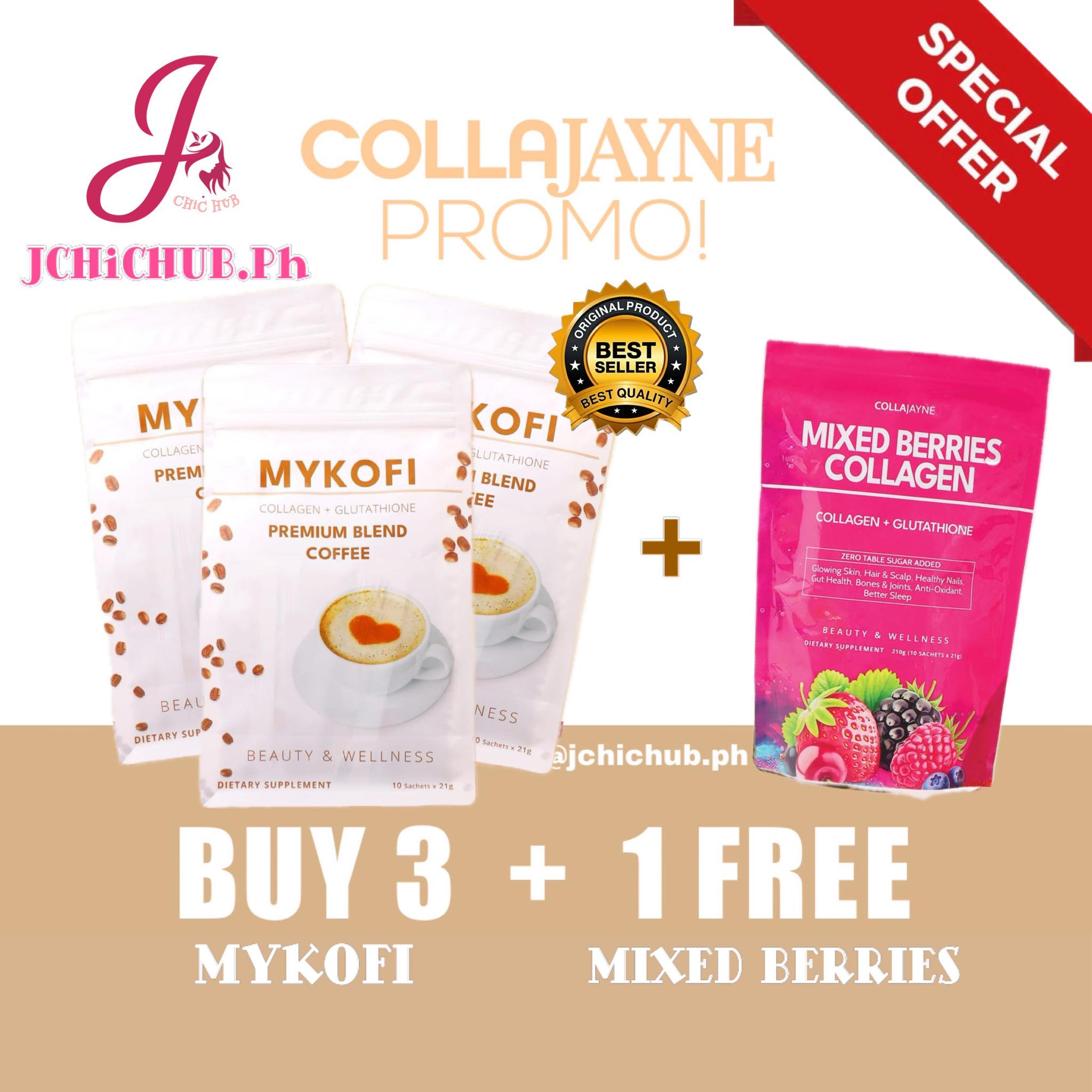 BUY 3 FREE 1 CollaJayne PROMO BUNDLE! [COLLAGEN + GLUTATHIONE ...
