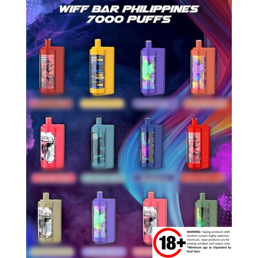 VAPE Wiff Bar up to 7000 Puffs Disposable Vape Pod Legit Vaping 3 ...