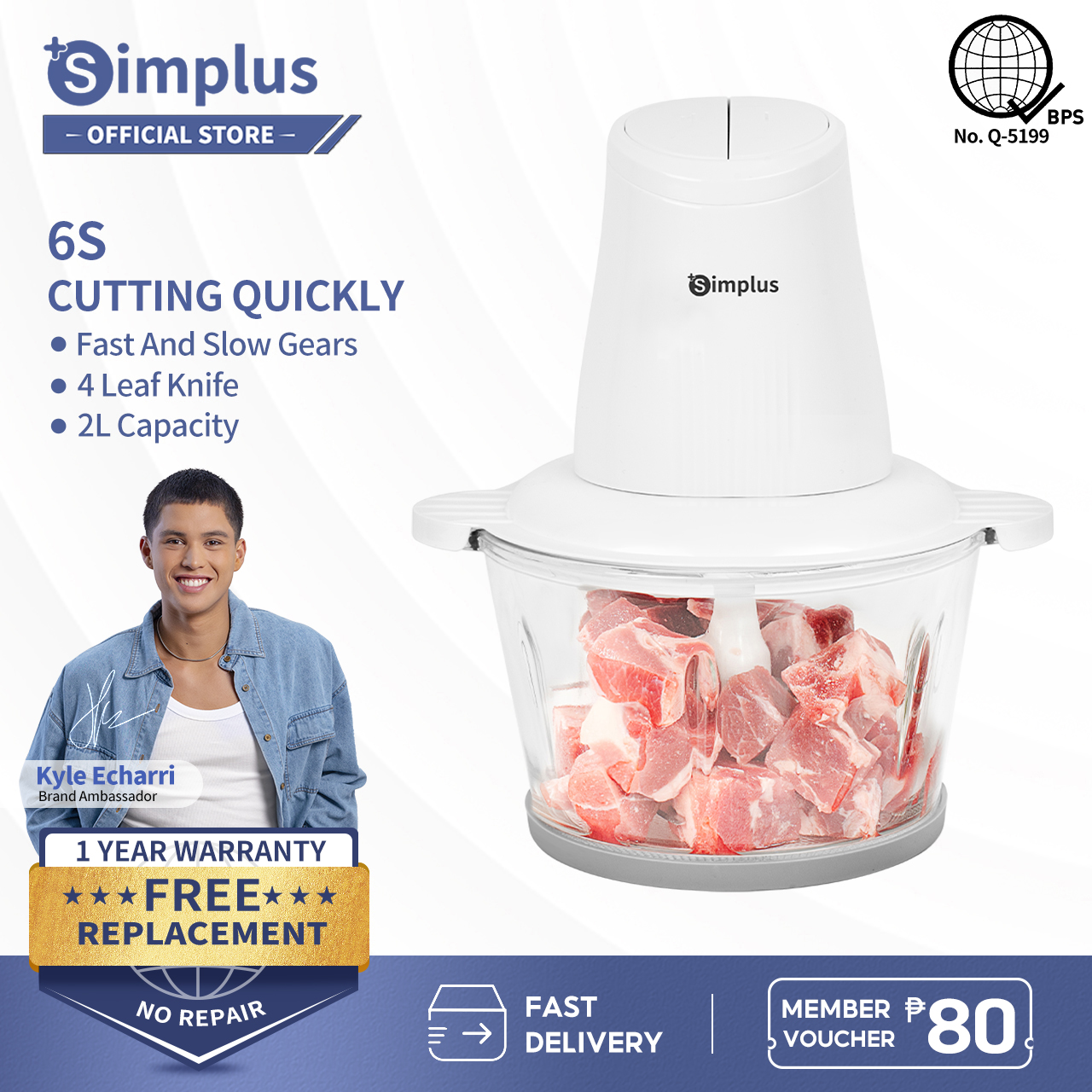 Simplus Blenders Grinders Food Processor Household Multifunctional ...