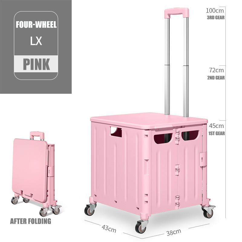 Folding shopping cart trolley 4~8 Wheel Shopping Cart Storage Movable ...