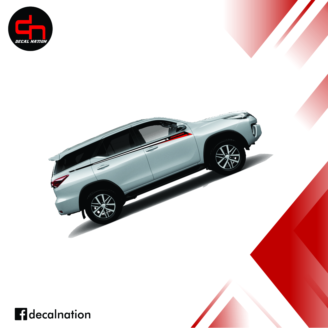 Toyota Fortuner Linear Customized Decals Weatherproof Black ,White, and ...