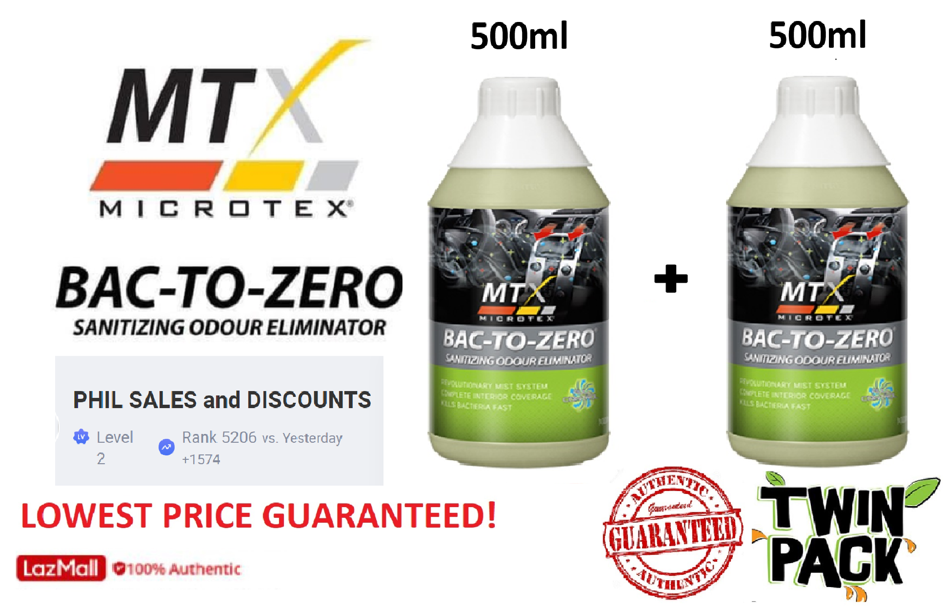 Microtex MTX Sanitizing Disinfectant Anti Bacterial Odour Eliminator ...