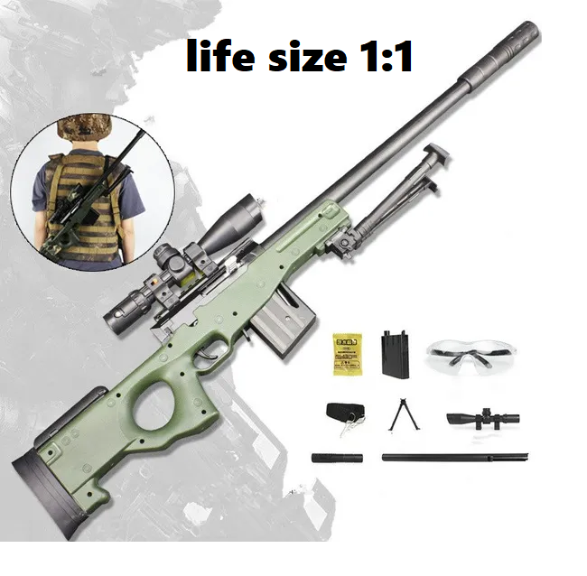 Life Size AWM Gel Blaster manual type bolt action water blaster gel ...