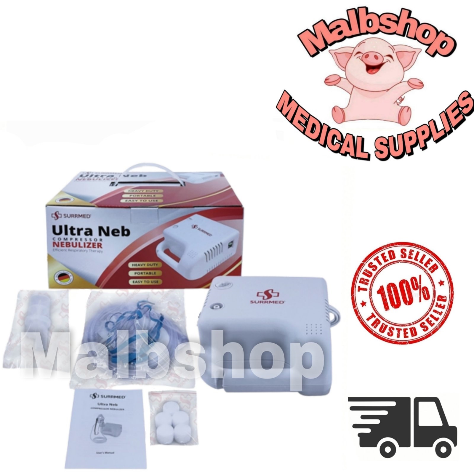 Surrmed Ultra Neb Compressor Nebulizer Mini Nebulizer Complete Set ...