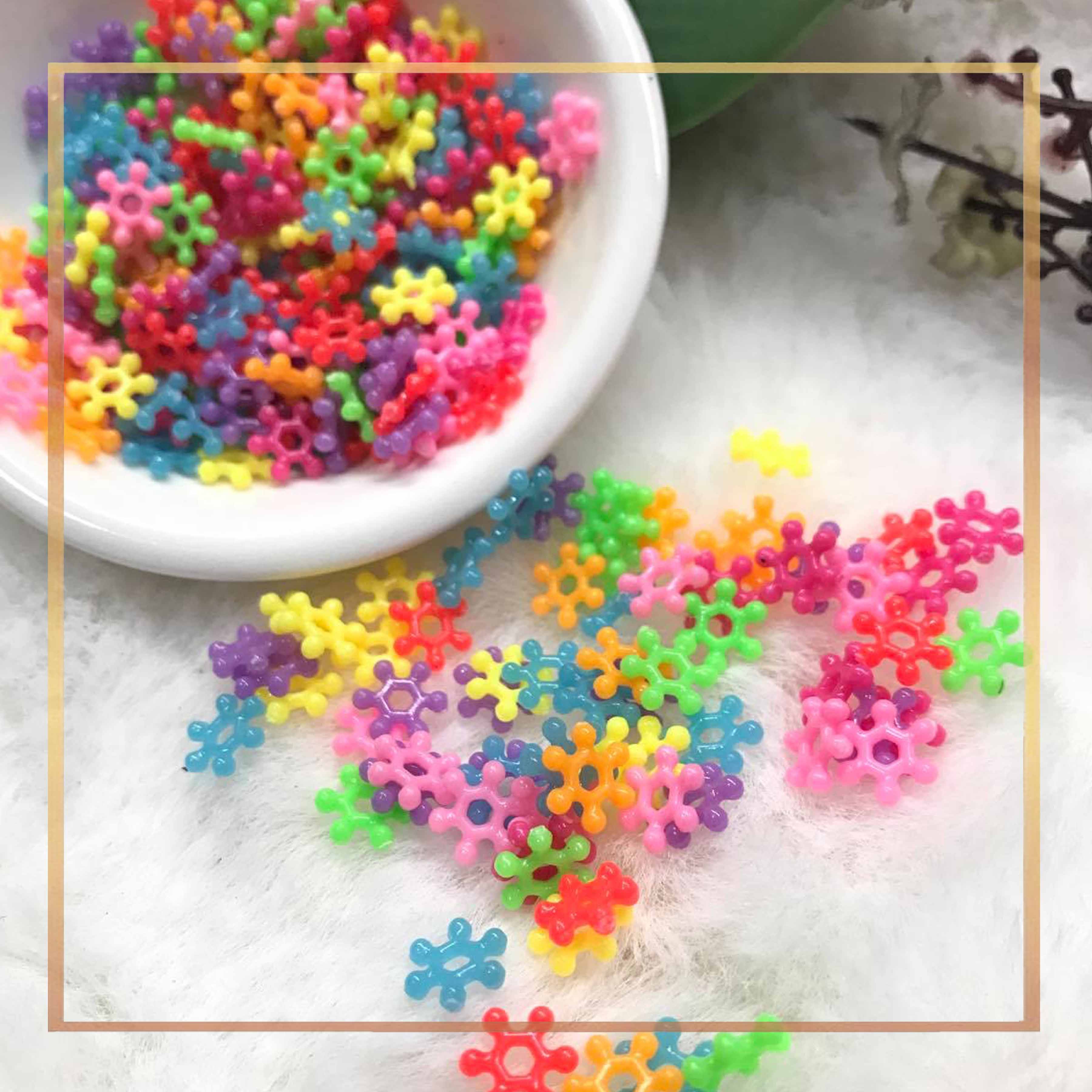 Juliana Co. | 8mm Colorful Plastic Snowflakes Spacer | Lazada PH