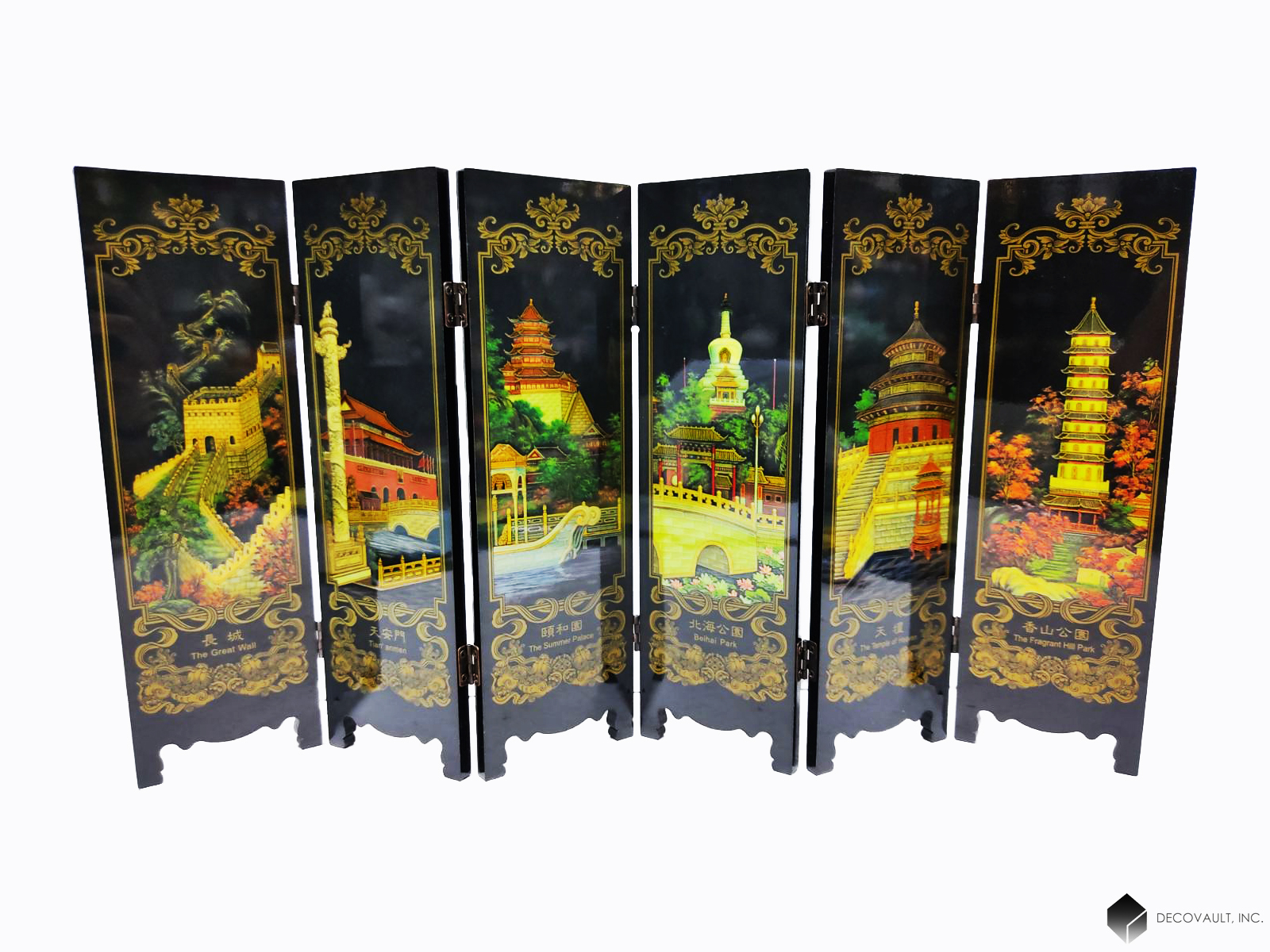 6 Panel 7inches Mini Top of the Table Screen Divider Folding Partition ...