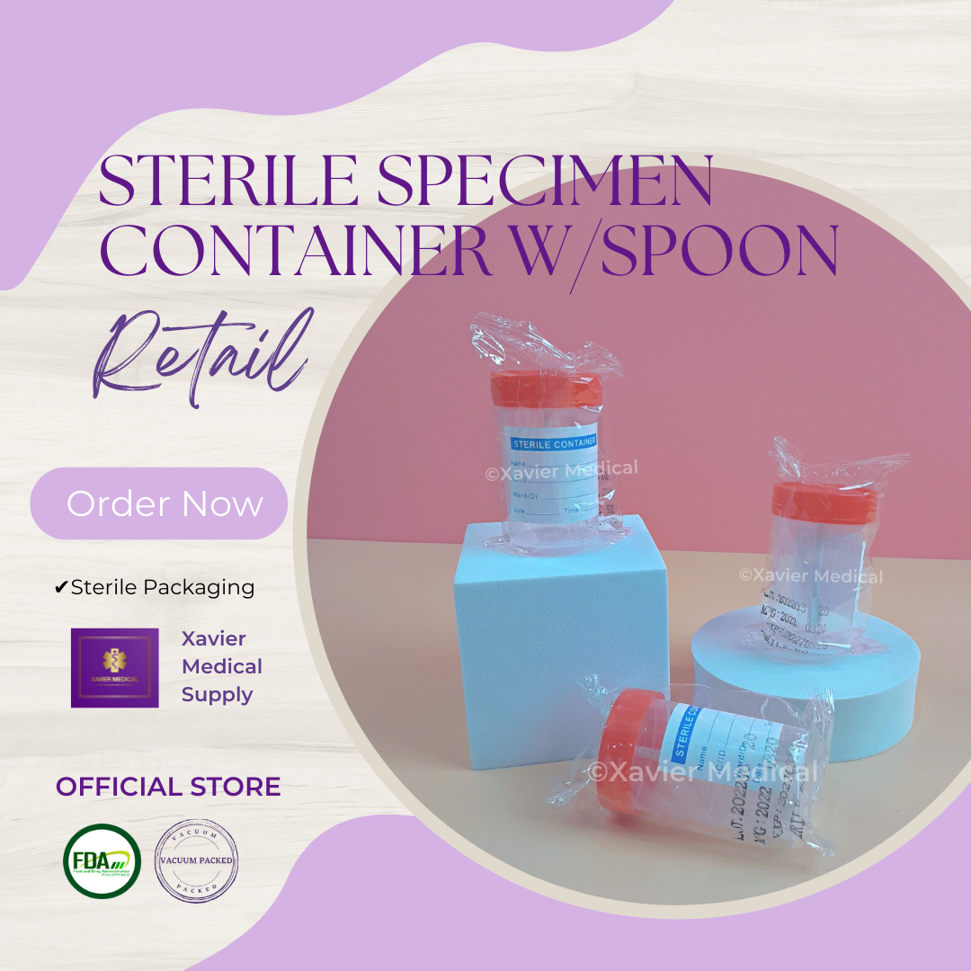 Sterile Specimen Container W/Spoon Retail (Sold per pc) | Lazada PH