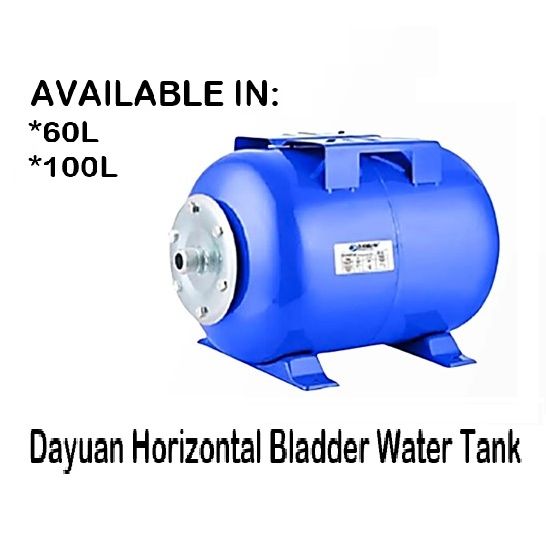 Dayuan 60L and 100L Horizontal Bladder Tank Pressure Water System ...