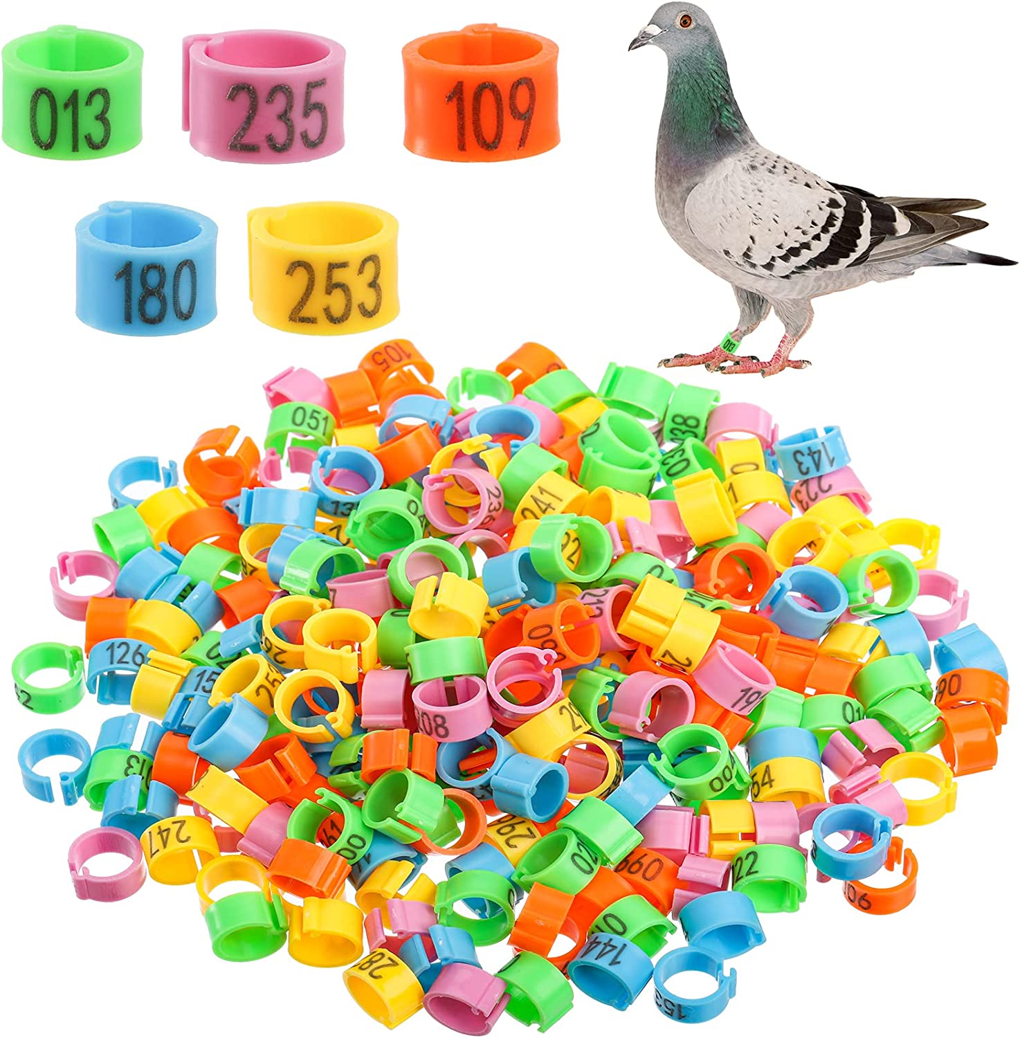 100Pcs Clip ring for pigeon 2024 Pigeon clip ring with number singsing ...