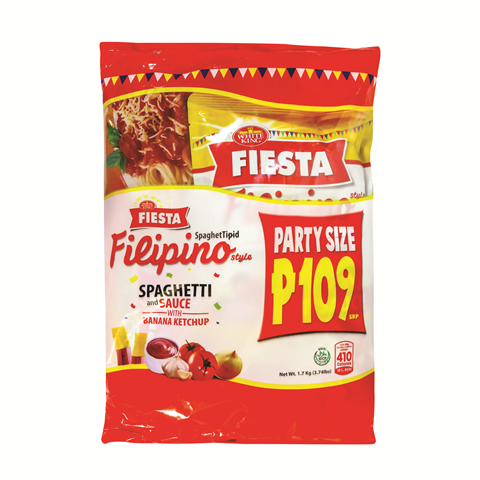 (3pack) WHITE KING FIESTA SPAGHETTI 900GM WITH FILIPINO SPAGHETTI SAUCE ...