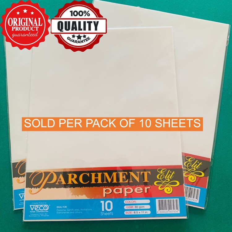 PARCHMENT PAPER VECO 80gsm 8.5 x 11 (SHORT), 9X12, A4 | Lazada PH