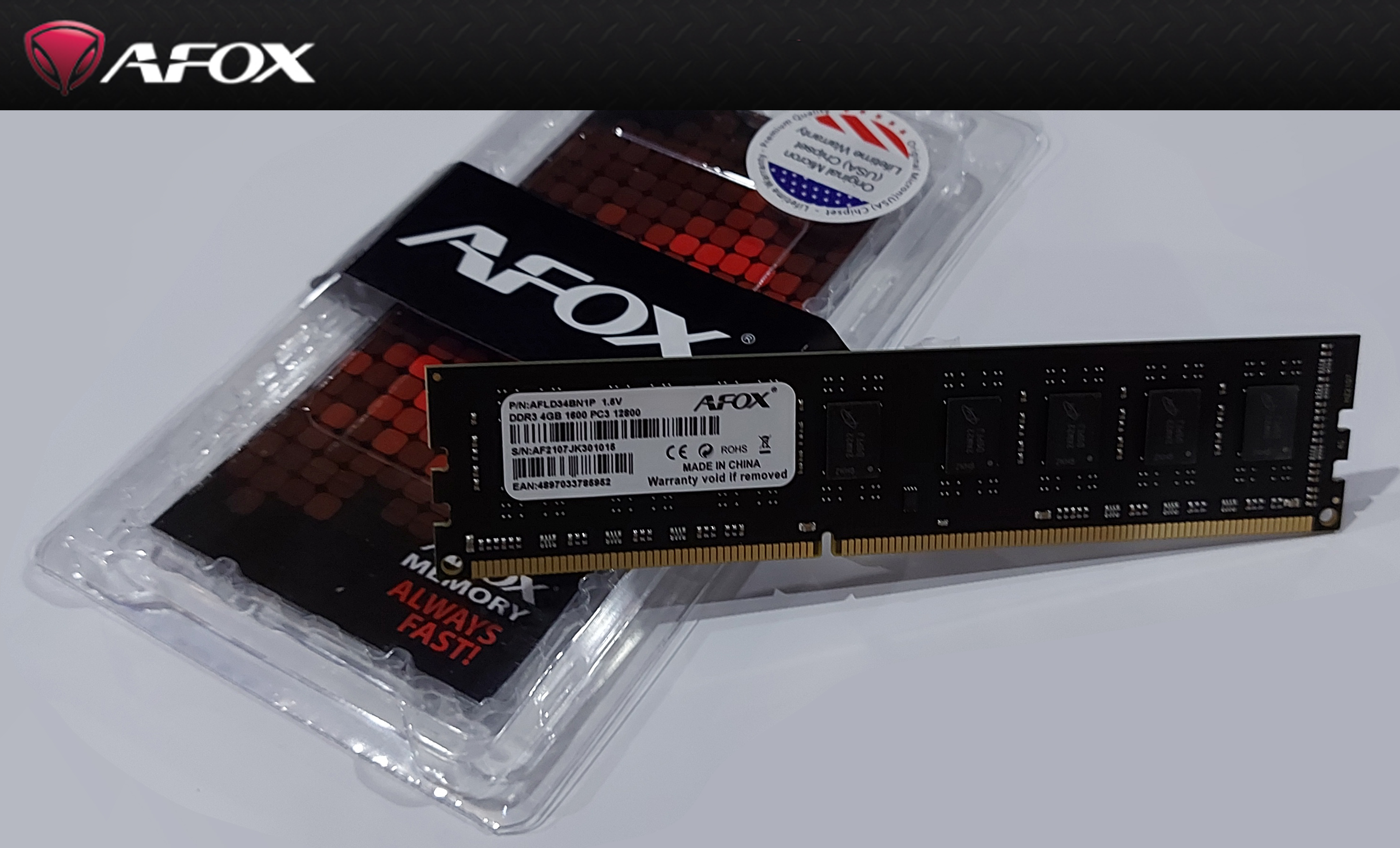DDR3 4GB AFOX 1600 UDIMM AFLD34BN1P | Lazada PH