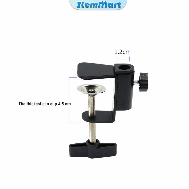 ItemMart Black C-Clamp Desk Light Clamp Mount Holder Cantilever Bracket ...