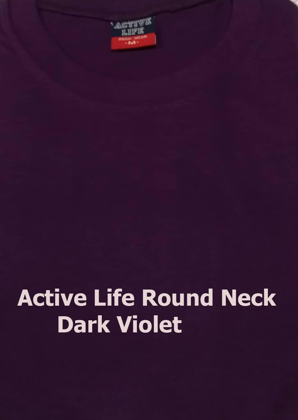 Active Life Round Neck T-shirts - Dark Violet | Lazada PH