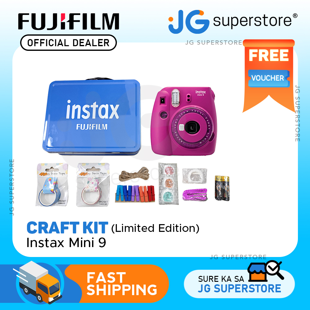 Fujifilm Instax Mini 9 Craft Limited Edition Kit with Washi Tapes, Wooden Clips with Twine ...