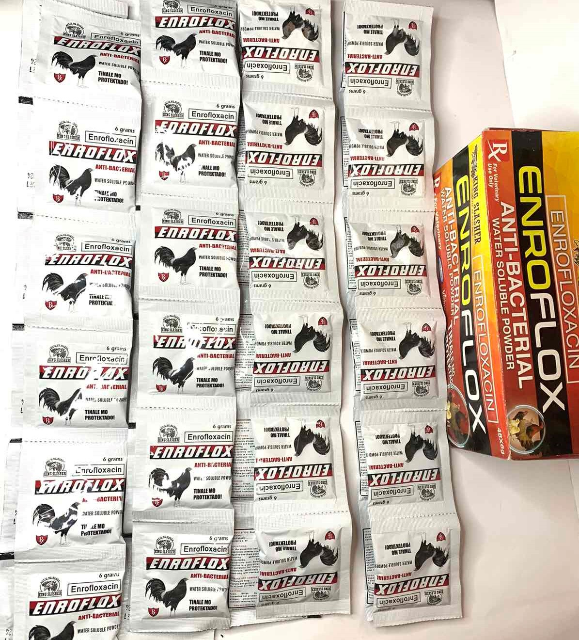 [CLR AGRIVET] 48 sachets ENROFLOX (ENROFLOXACIN)/ Gamefowl supplement ...