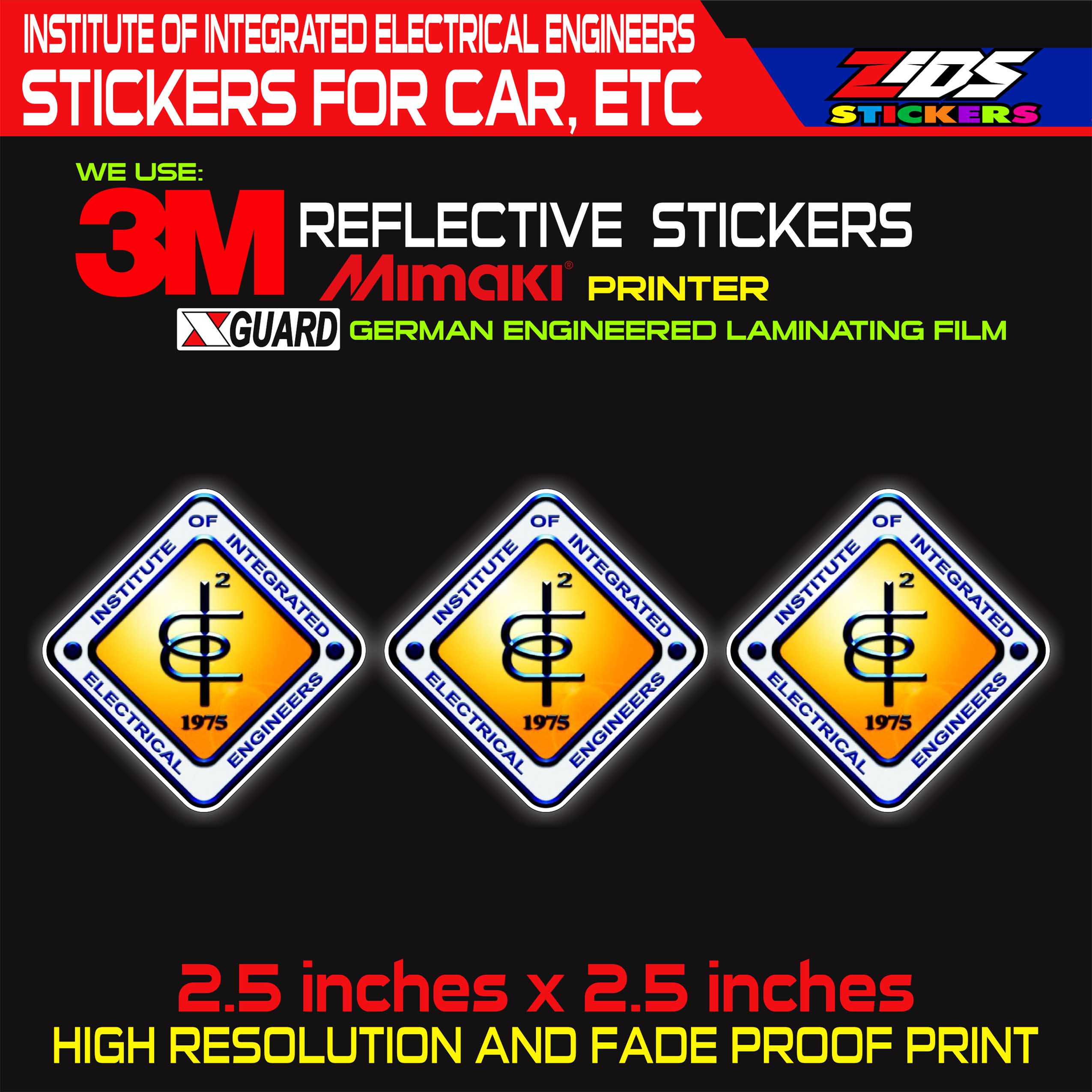 iiee institute of integrated electrical engineers logo 3M reflective ...