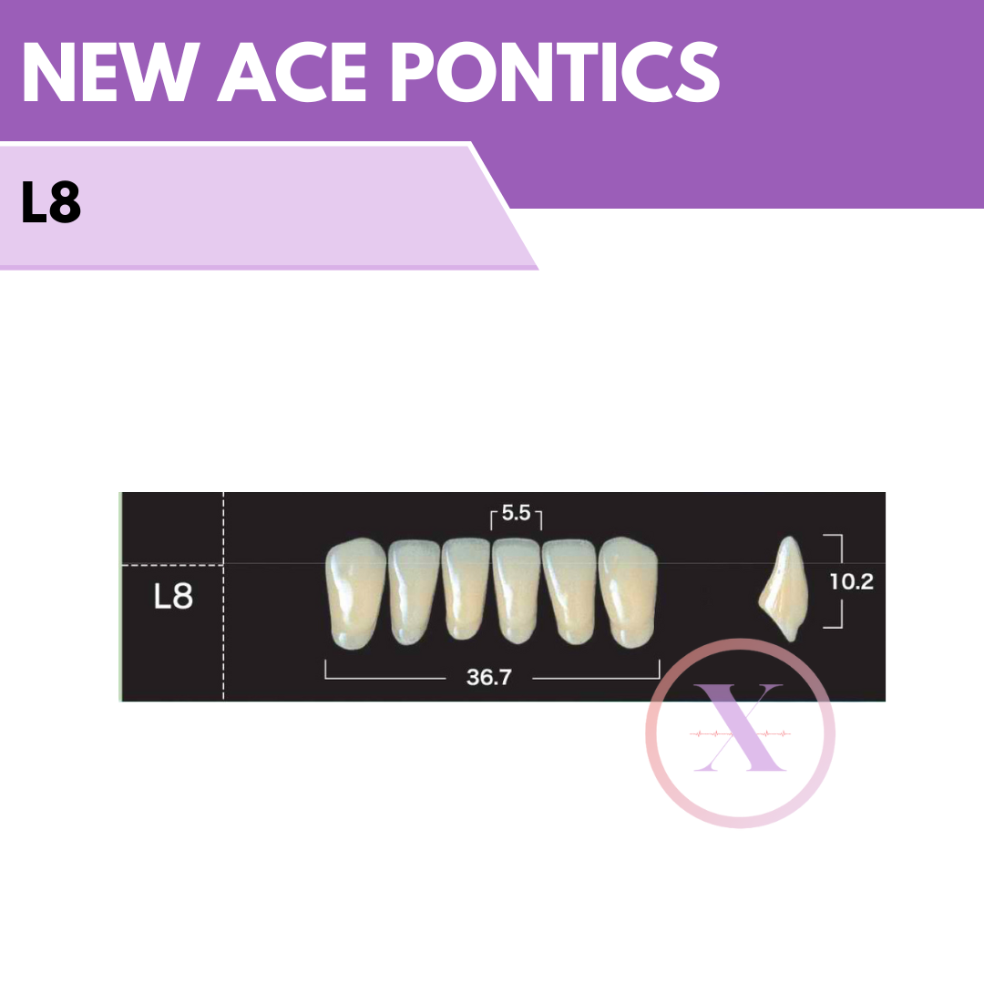 New Ace Pontics/ Artificial Teeth/ Acrylic Resin Tooth ( SHADE A3 ...